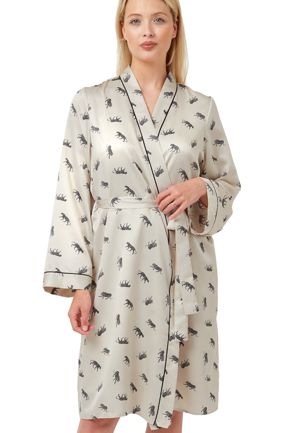 Tiger Satin Wrap Navy | Marlon – Indigo Sky